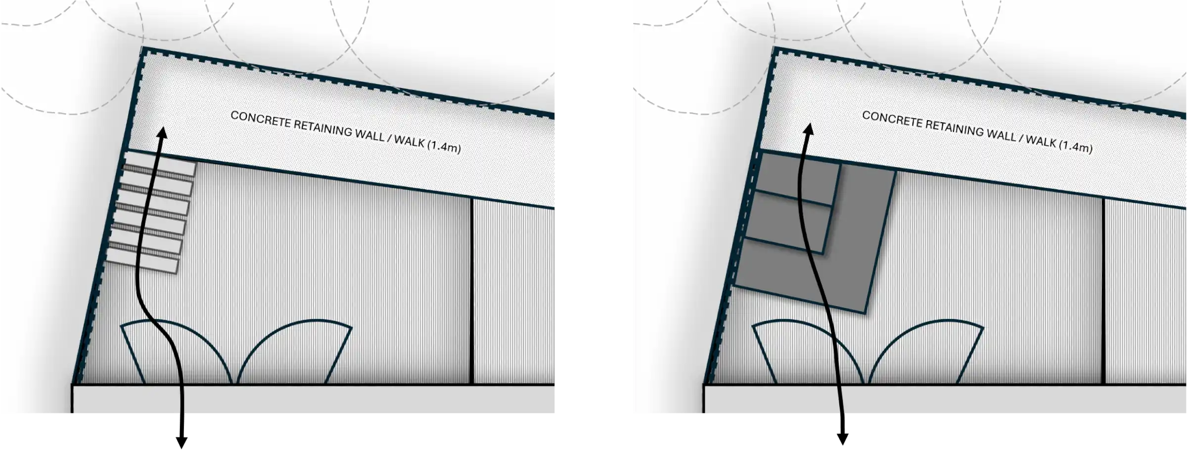 Modern Timber Steps — A Garden Design and Build Project – Herbidacious
